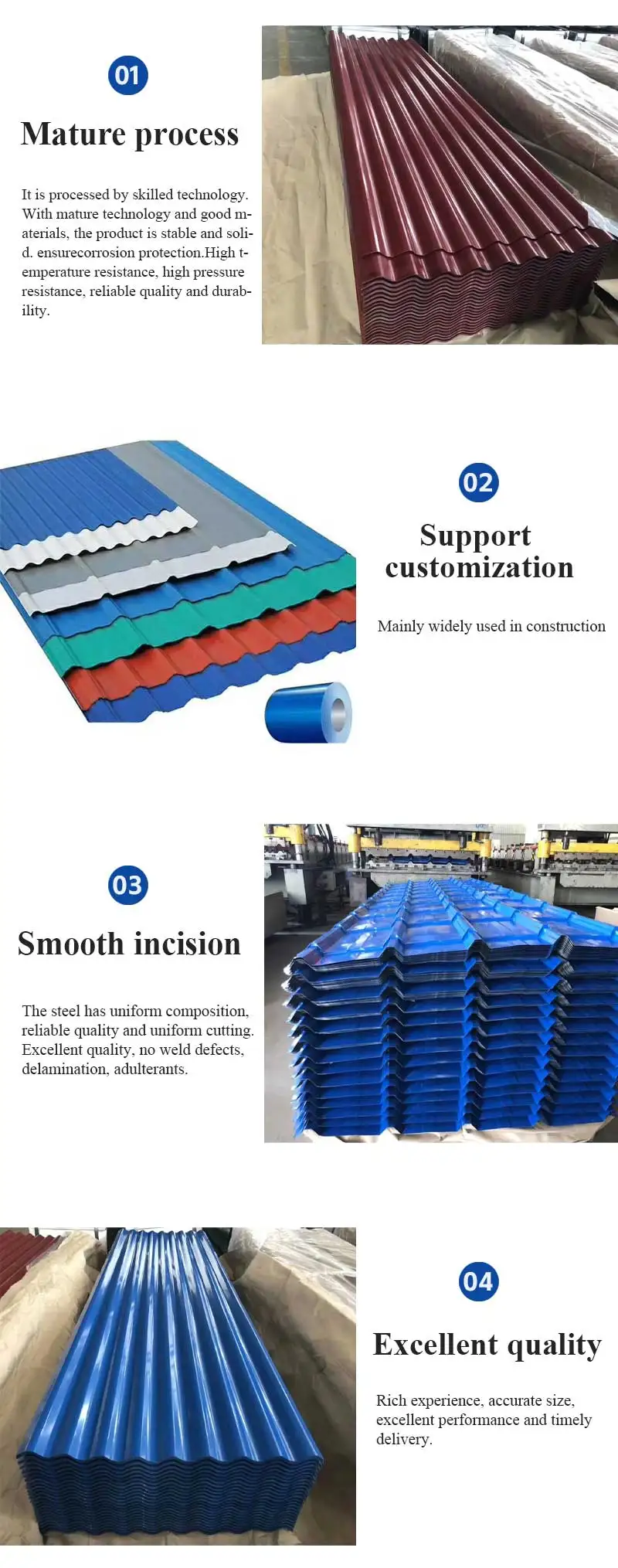 Galvanized Corrugated Steel Roofing Sheet Bending Cutting And Welding ...