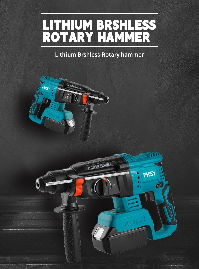 Multifunctional Power Tools Cordless Impact Rotary Hammer Drill ...