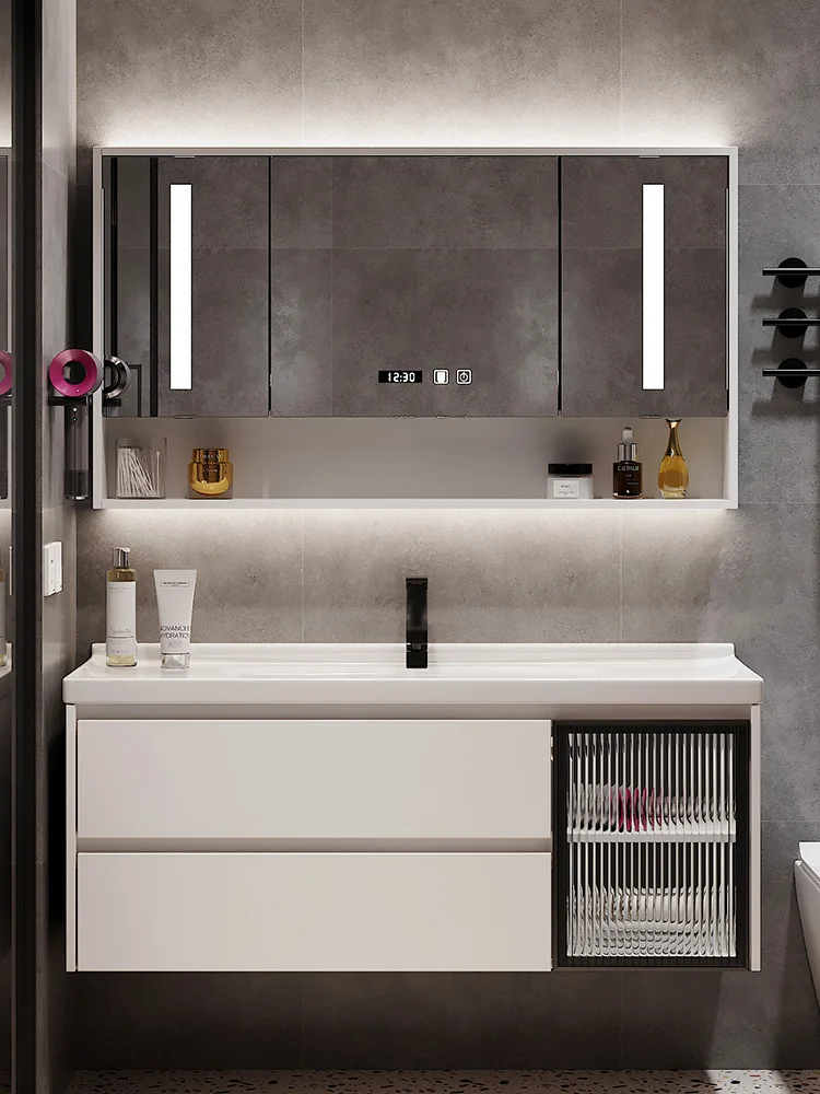 Sonsill Bathroom Equipment Drawer Storage Luxury Solid Wood And White ...