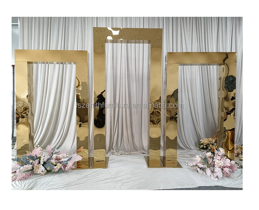 Gold Metal Arch Frame Wedding Backdrop Stand for Festival Decoration ...