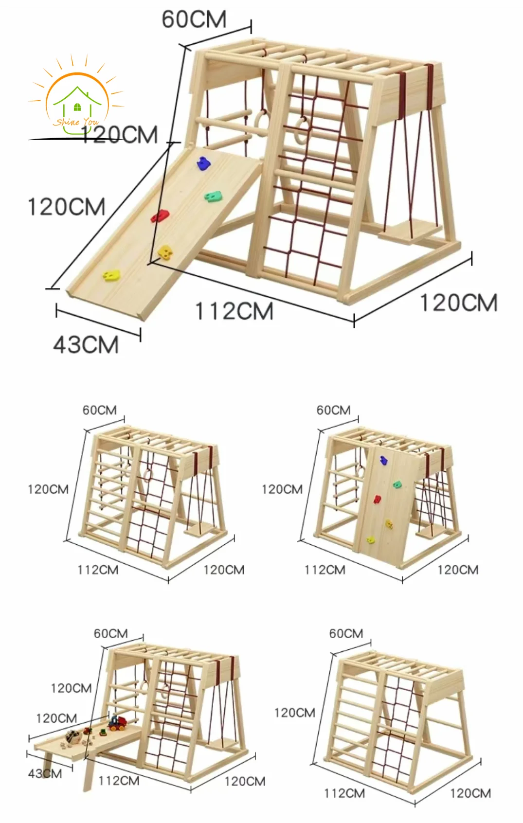 Montessori Wooden Children's Climbing Frame - Indoor Toy