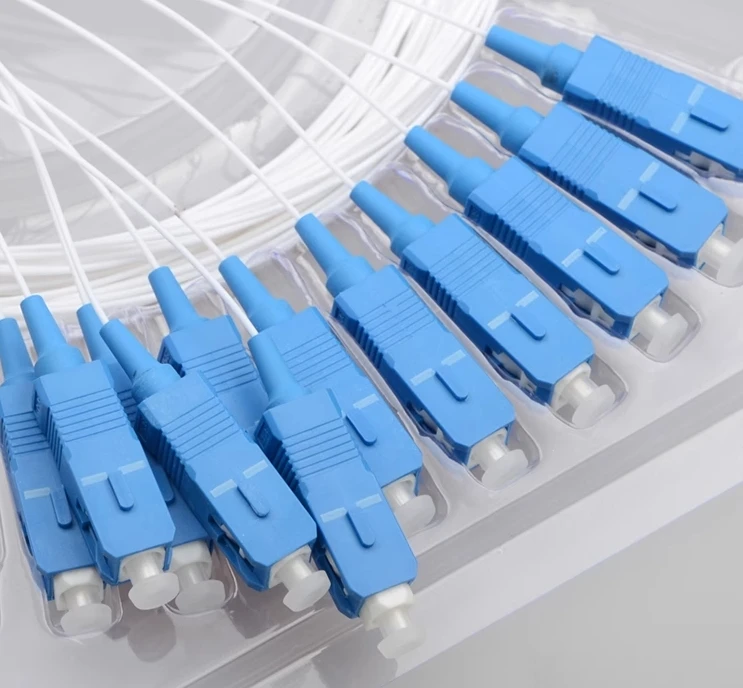 1x4 1M PLC Fiber Optic Plc Splitter Steel Tube Cable Splitter with SC ...