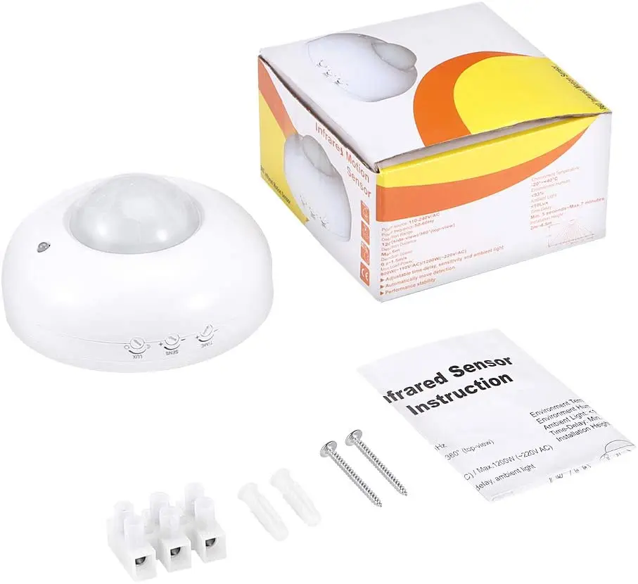 Motion Sensor Lights Indoor 360 Degree PIR Motion Sensor Detector ...