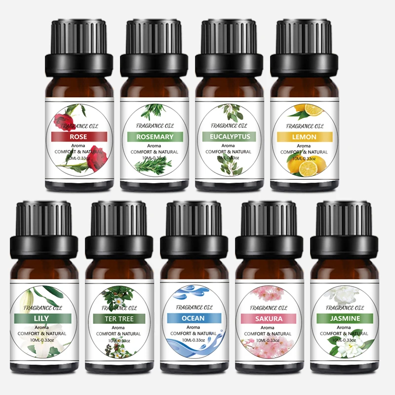 6 Pack Essential Oil Set - Pure Aromas for Home & More