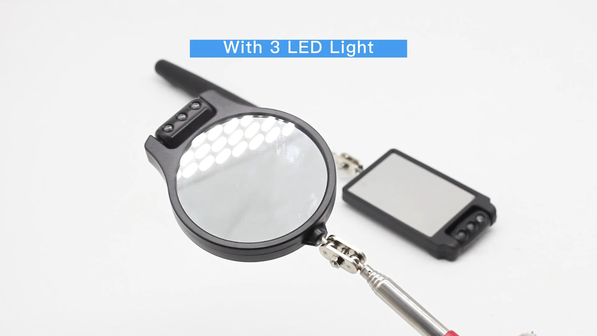 3 Led Round Circular Lighted Telescopic Inspection Mirror - Buy 3 Led ...