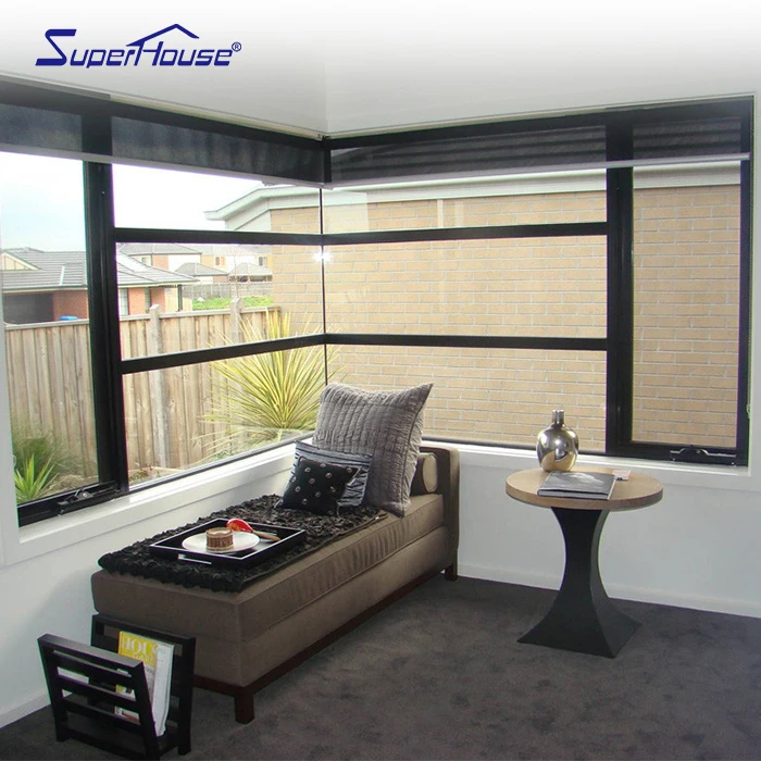 Modern Villa House Window Customized Frame Color Size Large Corner ...