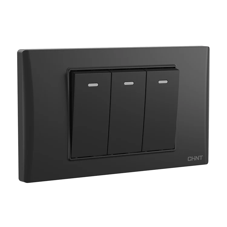 Chint Wall Light Switch 3 Gang 1 Way New Design Electrical Wall Light ...