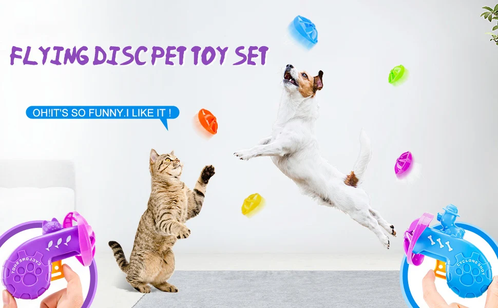 Wholesale Cat Fetch Toy Flying Disc Saucer Launcher Cat Tracking Toy ...