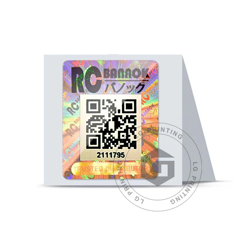 Anti Counterfeit Hologram QR Code Sticker - Secure & Customizable
