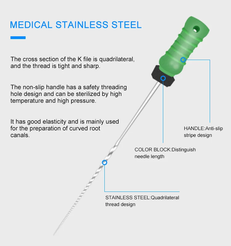 Dental File Rotary Endodontic Niti File Dental K Files Dental ...
