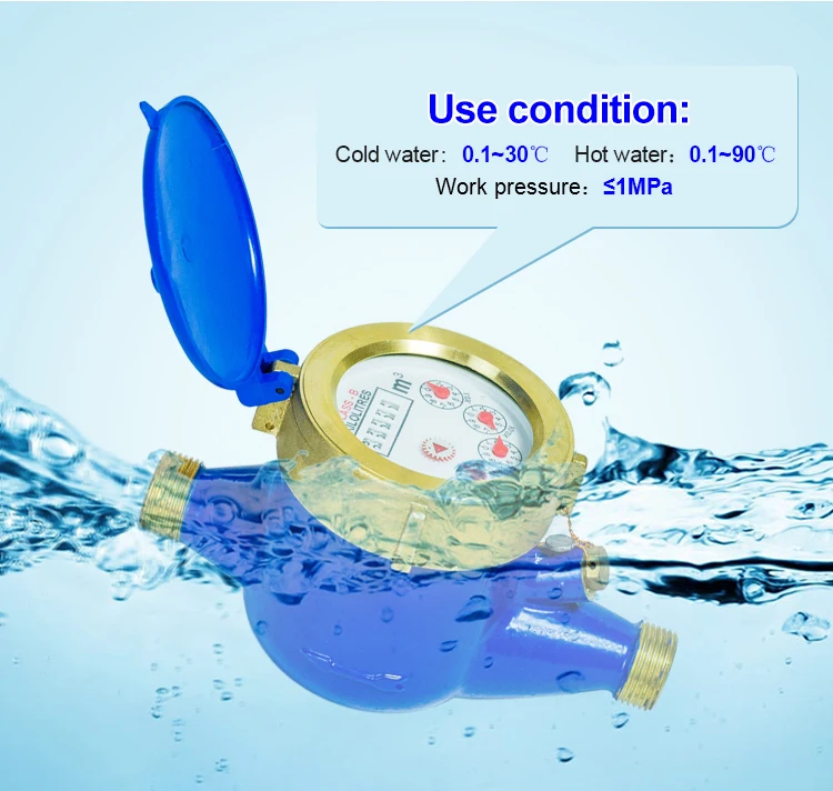 15mm Lxsg-15e Small Mechanical Multi Jet Brass Water Meter - Buy 15mm Water Meter,Small Water ...