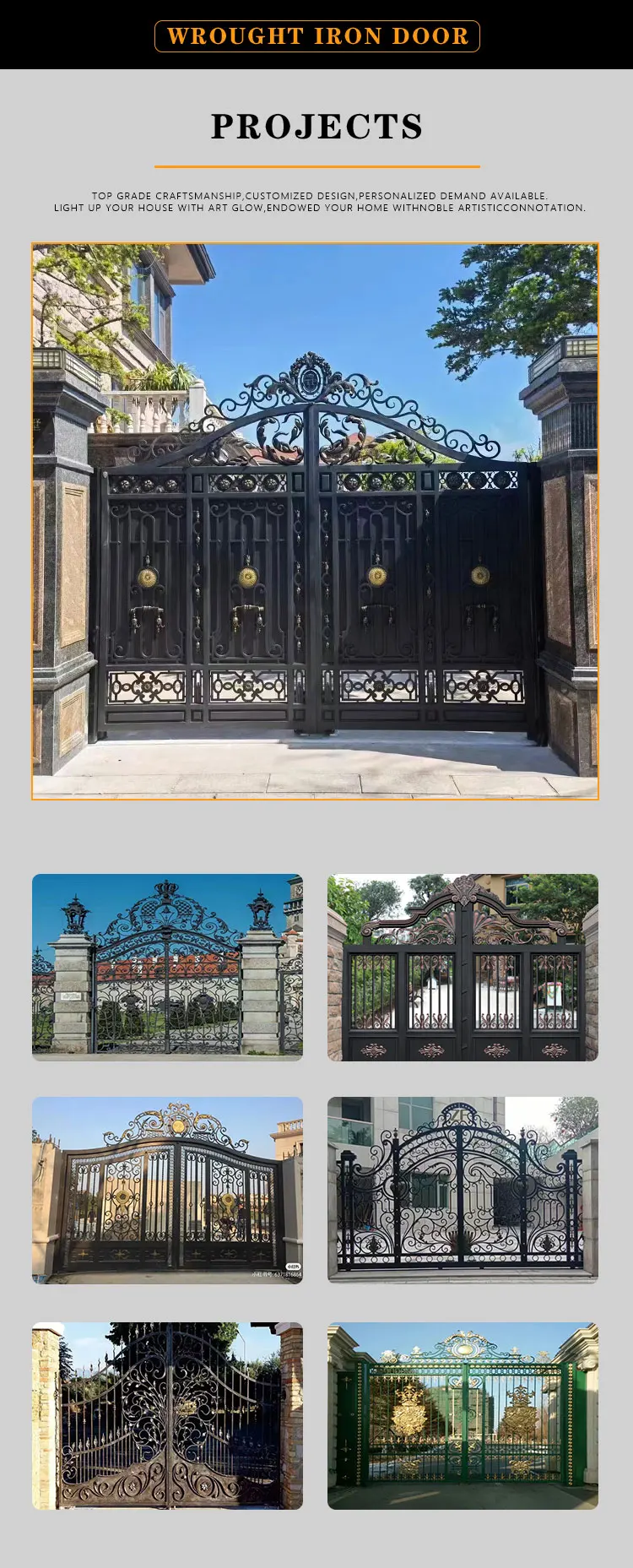 Modern Models Paint Colors Iron Entry Sliding Gates Design Iron Entry ...