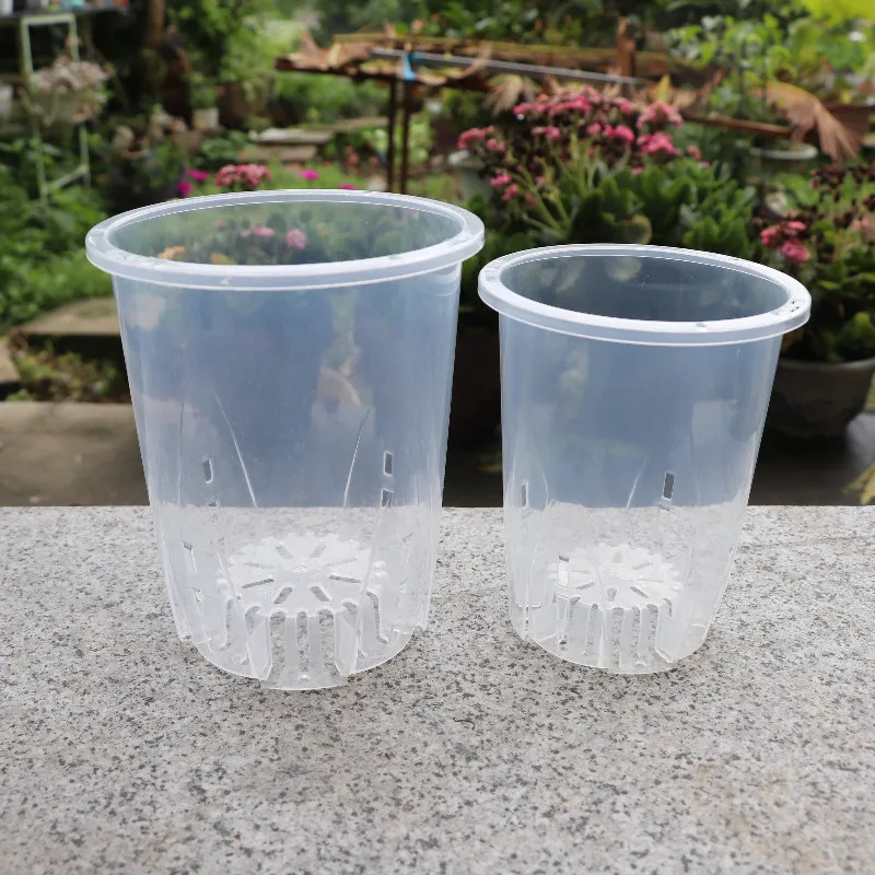 2022 New Transparent Root Control Pot Perforated Flower Pot Special ...
