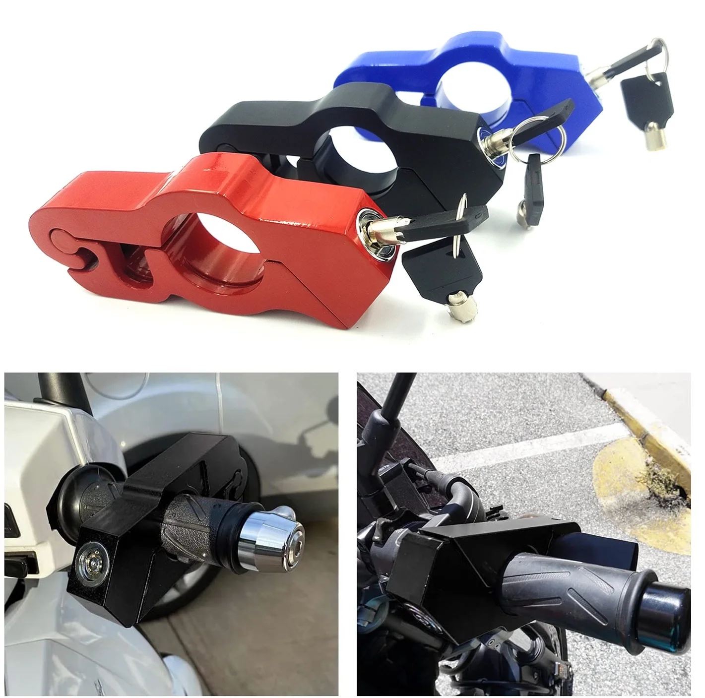 Motorcycle Handlebar Lock Handlebar Brake Handle Solid Lock Imitating ...