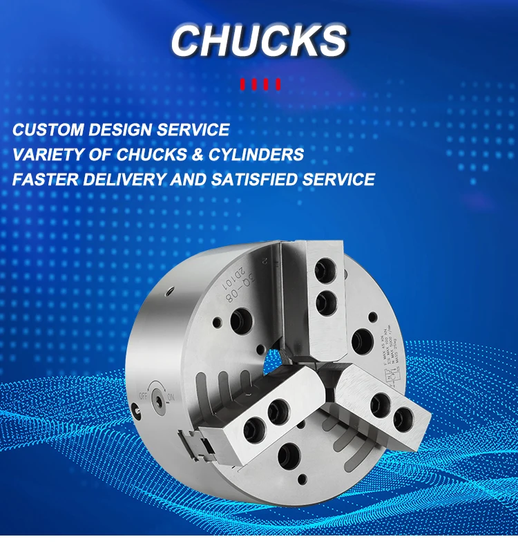 4 Jaw Pneumatic Lathe Chuck 3 Jaw Lathe Power Chuck Price for Vertical ...