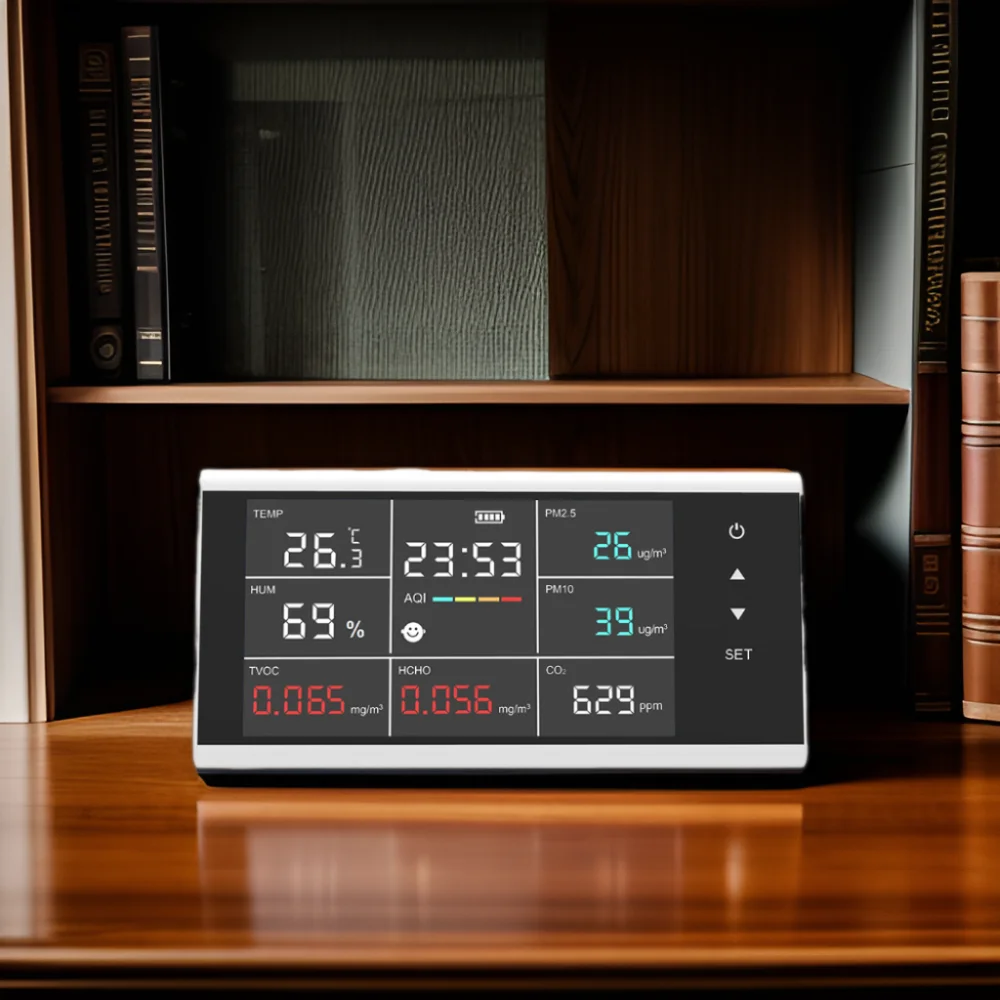 Desktop Ndir Type Co2 Sensor With Lcd Screen Air Quality Detector In ...