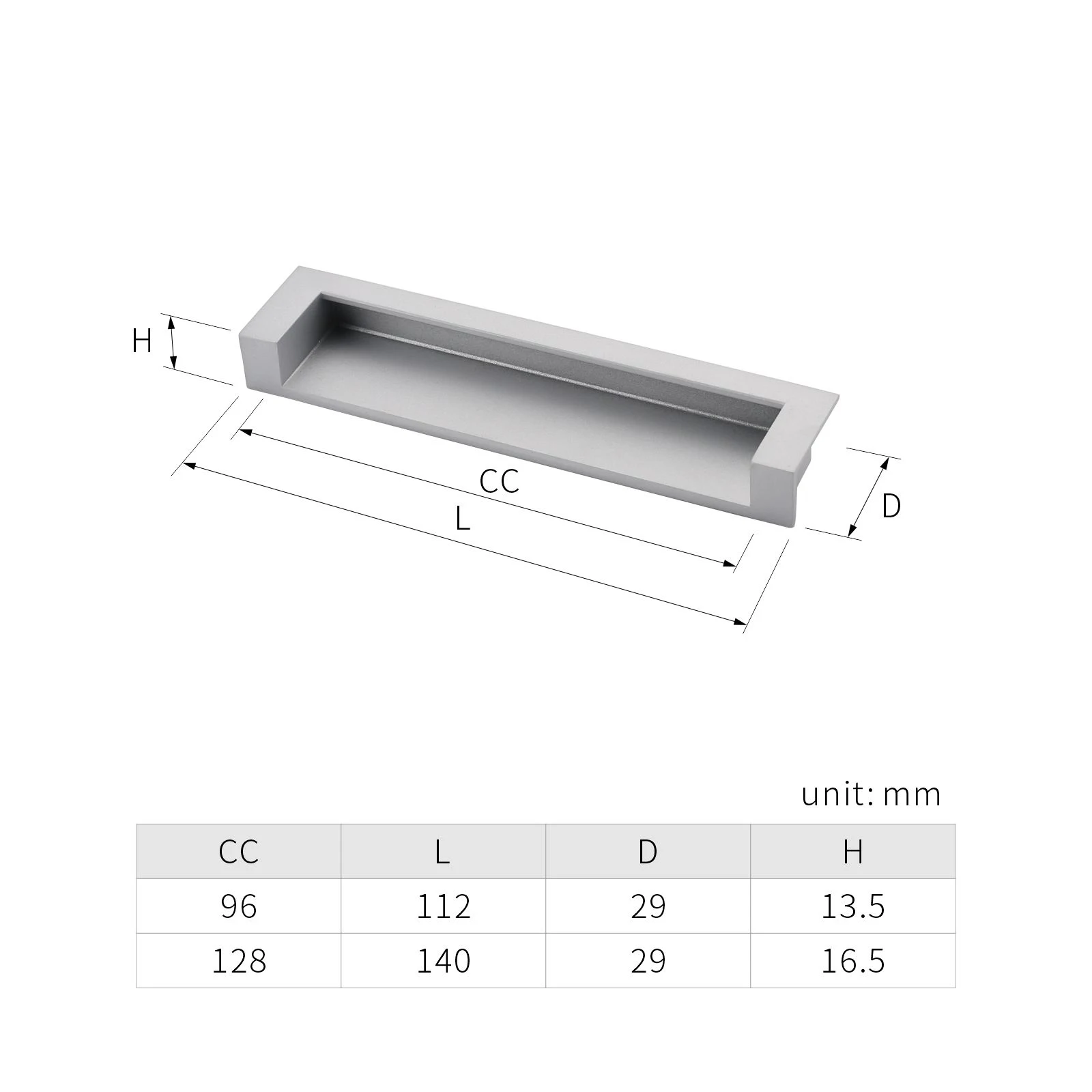 Hidden Drawer Pull 7660 - Stylish & Functional Handles