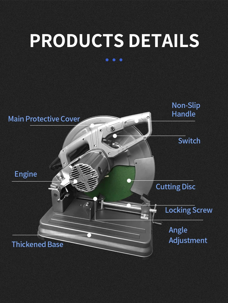 High Quality 14 Inch Aluminum Cut Off Machine 400mm 3200w Metal Cutting ...