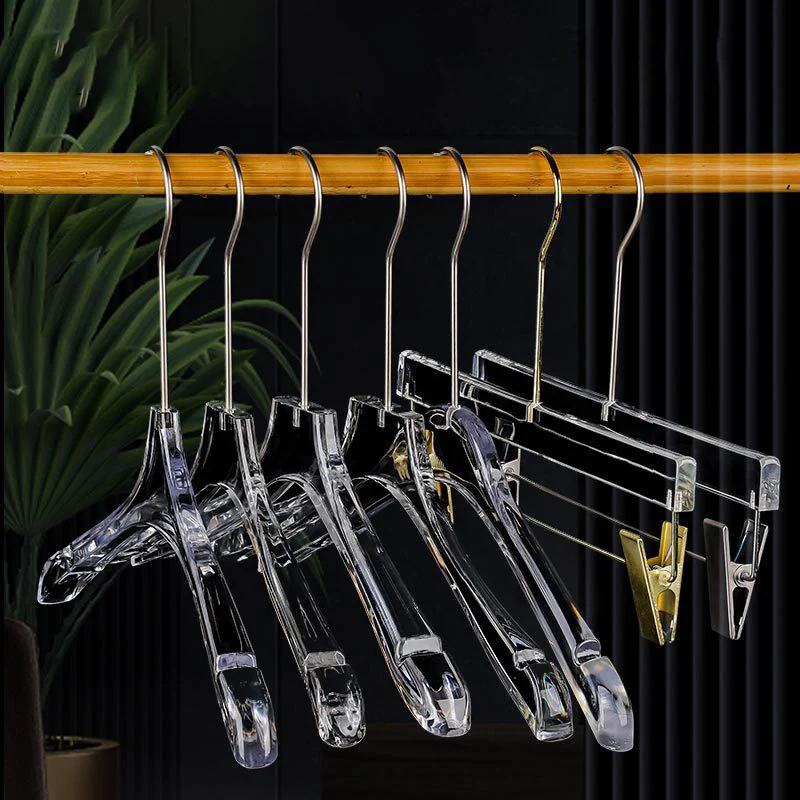 Women Clothing Boutique Store Coat Plastic Clothing Hangers Transparent ...