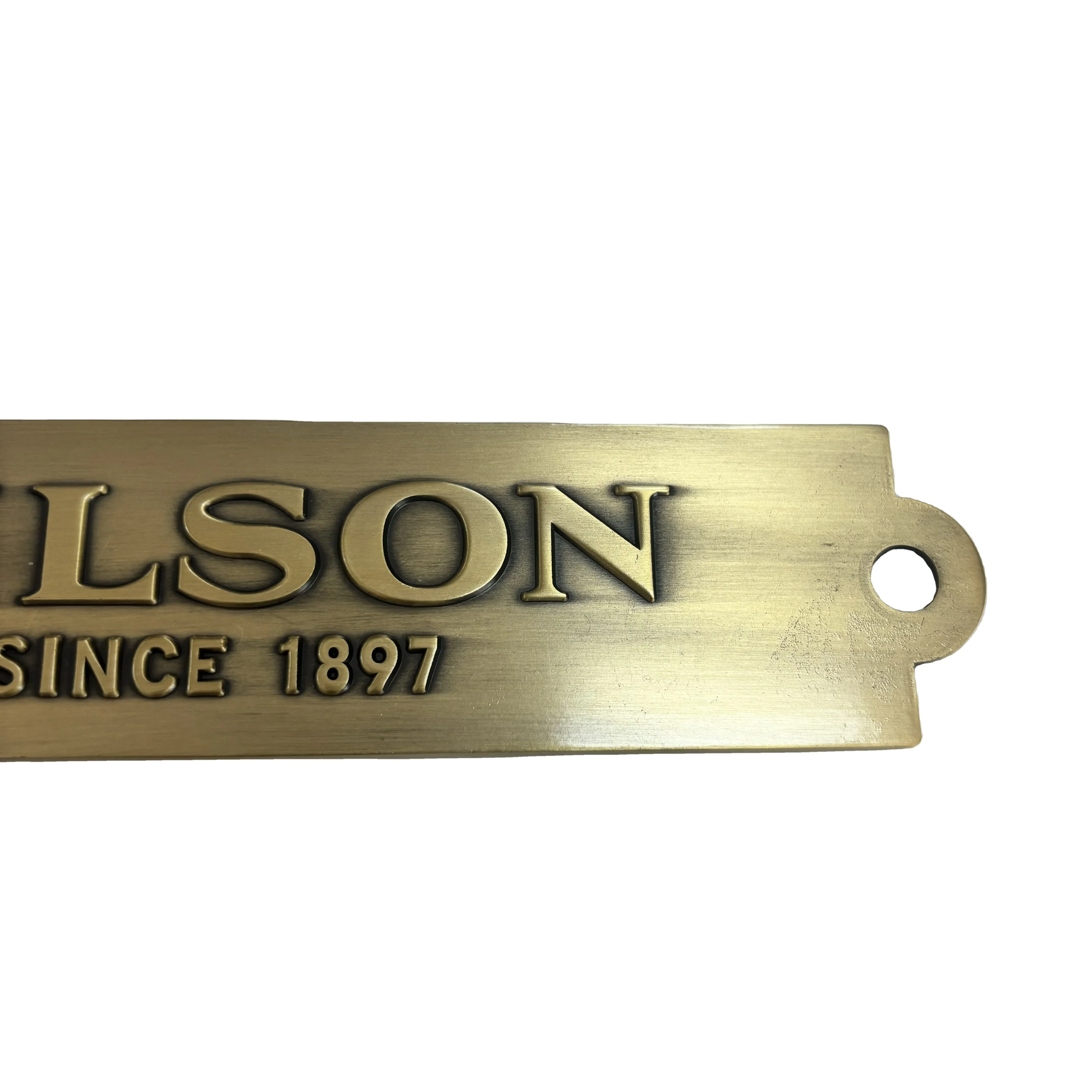 Global Custom Gold Stainless Steel Nameplate Pin Model in Anodized ...