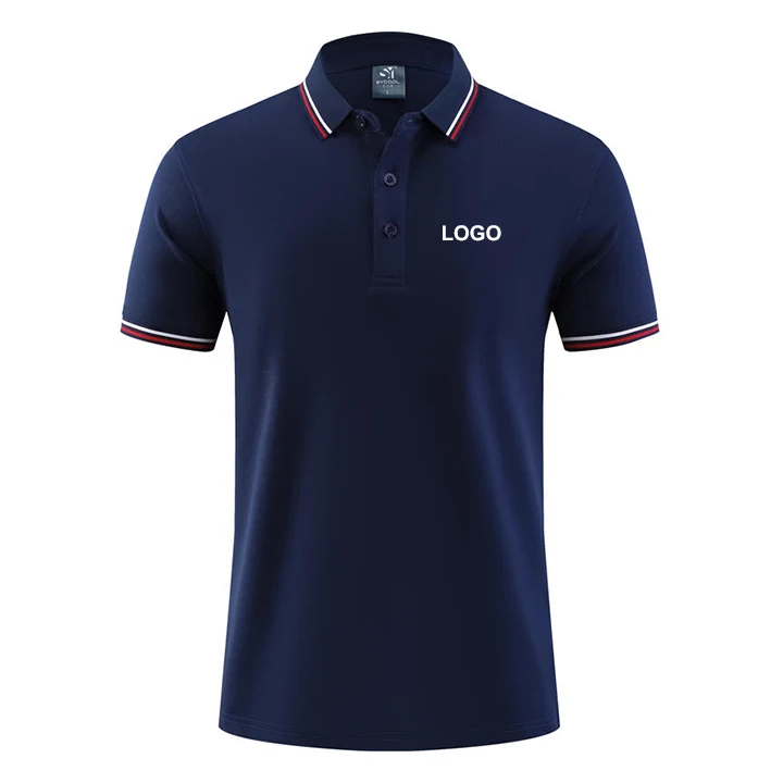 Men's Custom Embroidered Logo Polo T-shirts Quality Sports Golf Polos ...