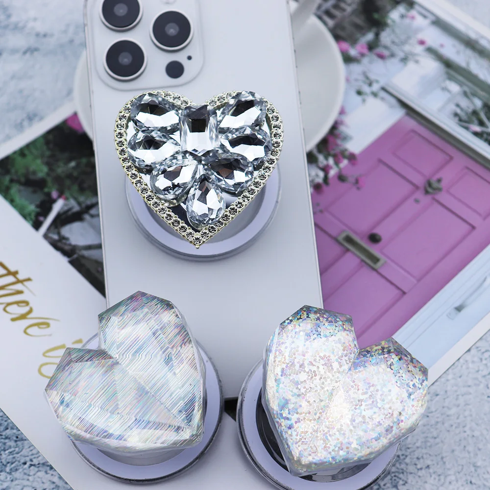 INS Transparent Laser Heart Finger Ring Socket Three-dimensional ...