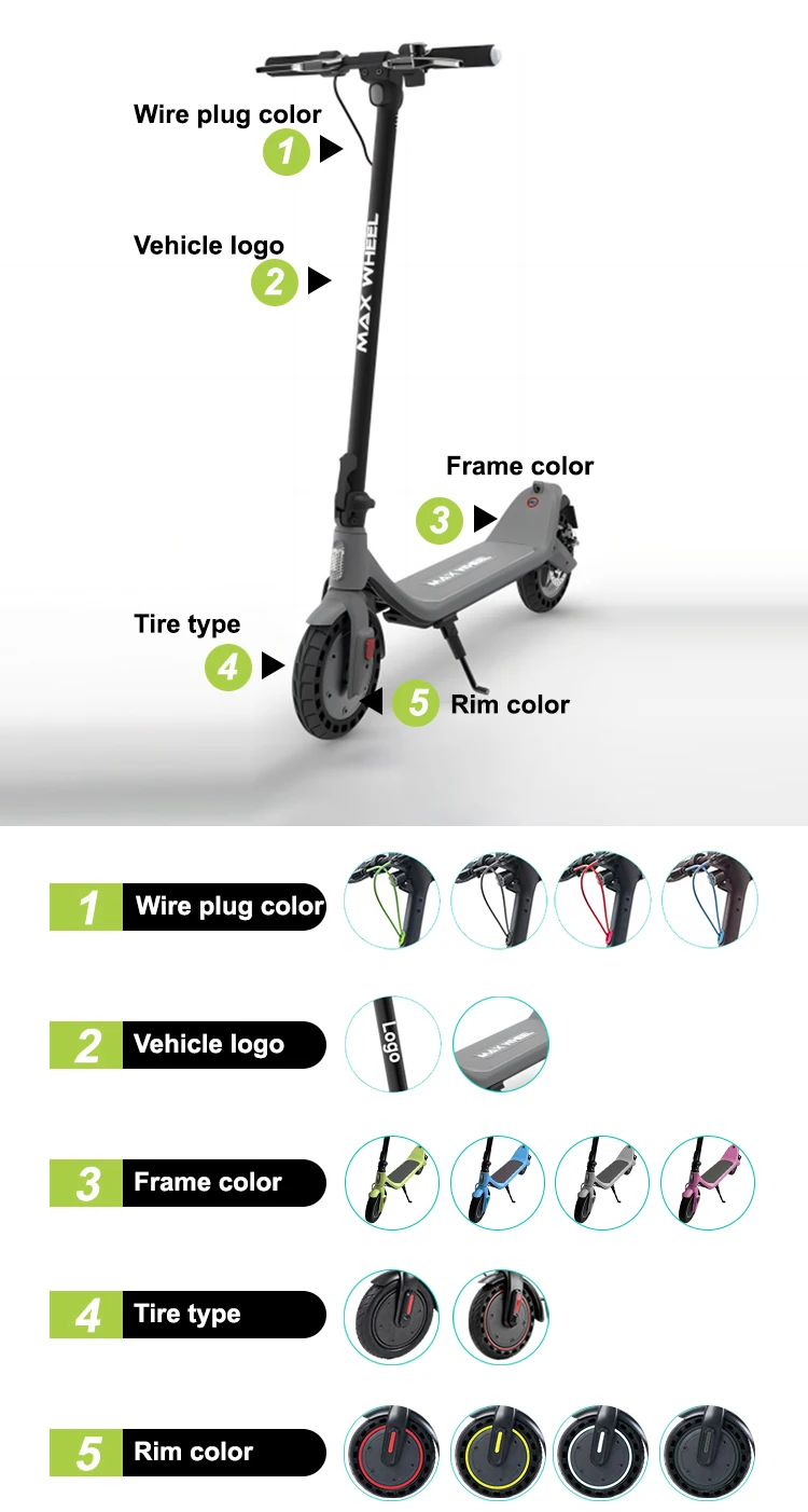 350W 36V Portable Adult Electric Scooter M1 Lightweight 36v Folding ...