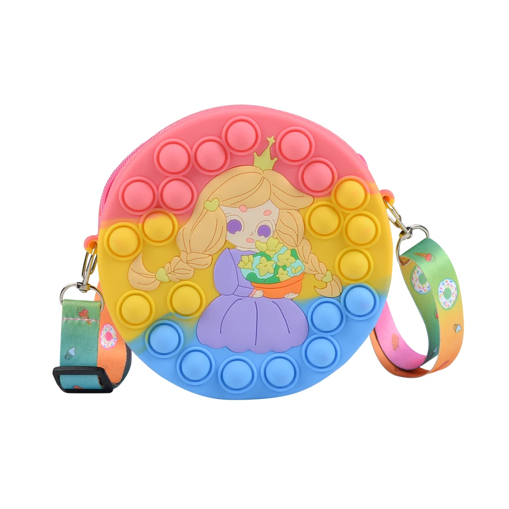 New Princess Design Pop Cute Fidget Toys Silicone Coin Purse Wallet ...