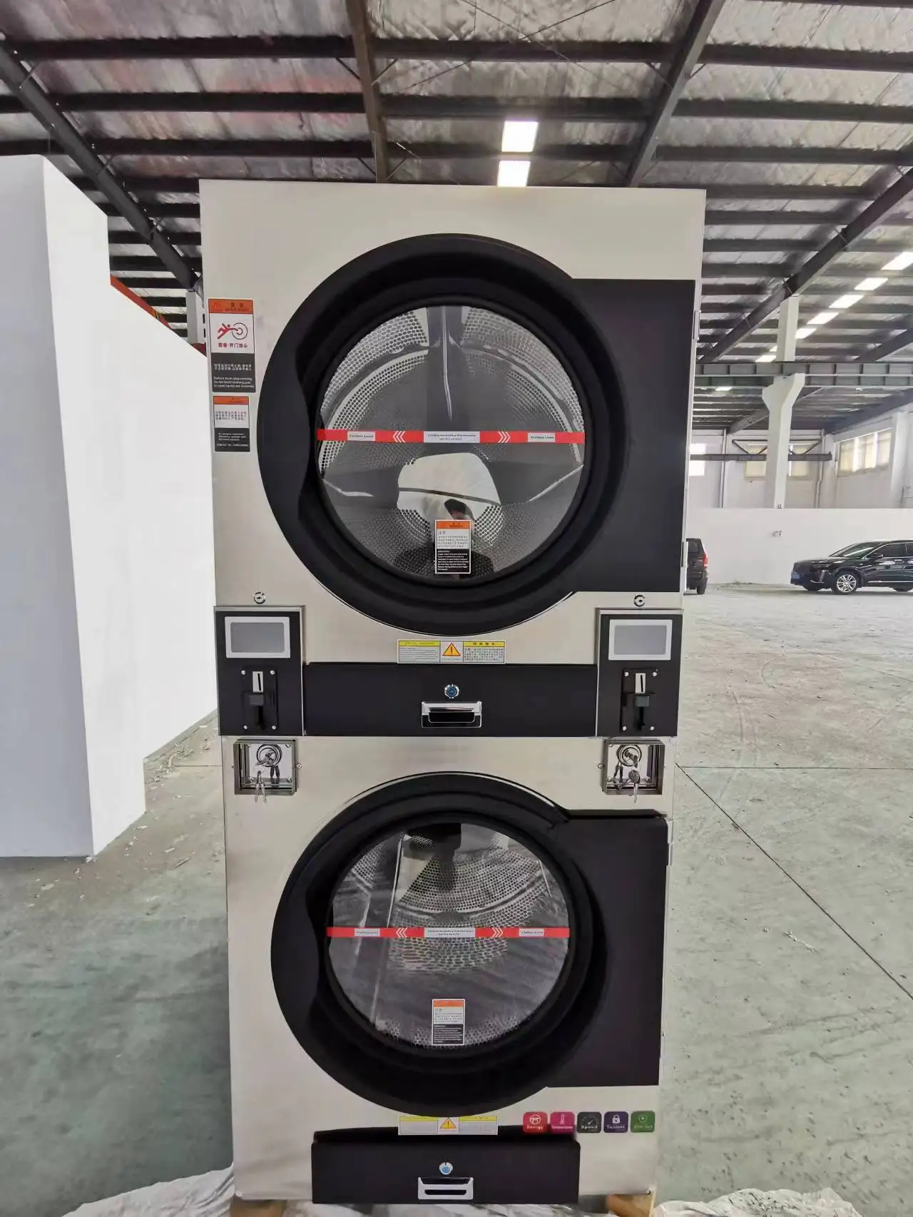 16-22kg Stainless Steel Laundry Automatic Token or Coin Operated ...