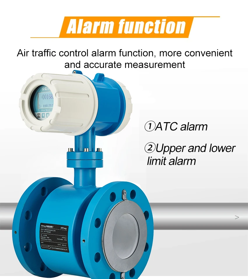 Electromagnetic Flow Meter Dn100 Waste Water Velocity Meter Flow Meter Waste Water Control ...