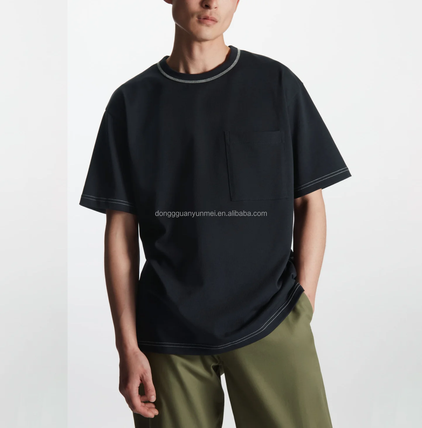 Boxy Fit Blank T-Shirt - 100% Organic Pima Cotton Tee