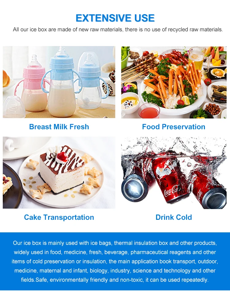 Large Pcm Phase Change Material Freezer Block Ice Cooler For Vaccine ...