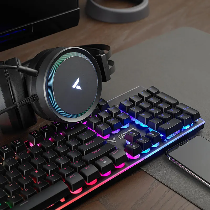 Rapoo V52PRO mechanical gaming keyboard wired USB mixed color backlit ...