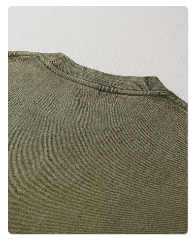 ODM 230g Men's Oversize T-Shirt Pure Cotton Jersey Washed Curly Hem ...