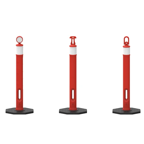 Roadway Safety T-top Bollard Traffic Warning Post Black Rubber Basement ...