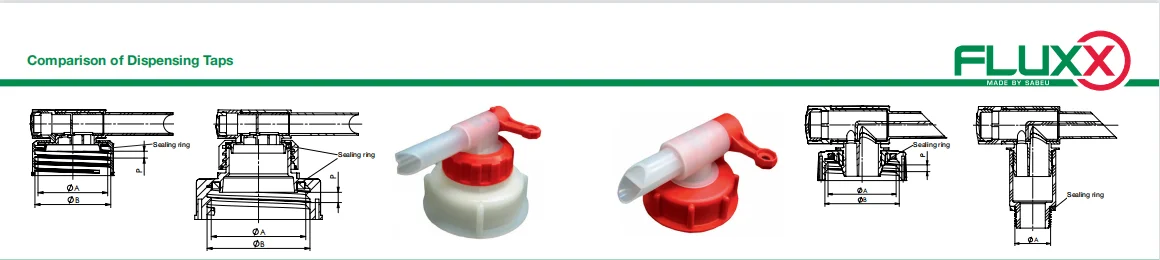 DIN40/61 Chemical Resistance Dispensing Taps for Water Treatment