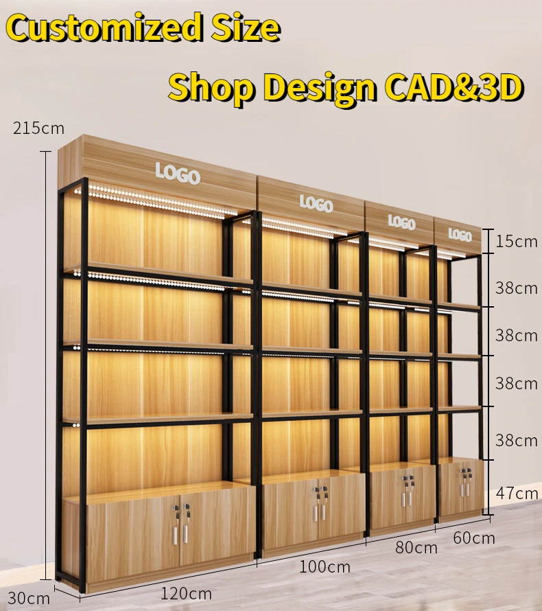 Custom Beauty Store Adjustable Multi-layer Display Racks Shop Shelf ...