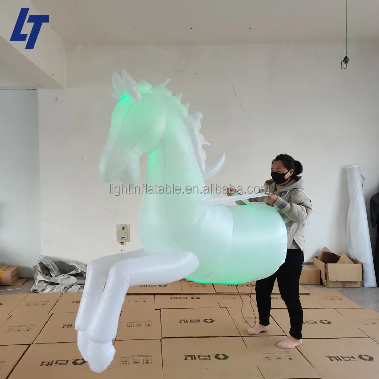 Opera Props Giant Inflatable Unicorn Horse With Light For Stage ...