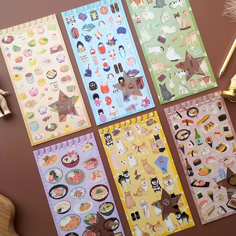 Nekoni Animal Flake Aesthetic Original Stickers Decal Decorative Decals ...