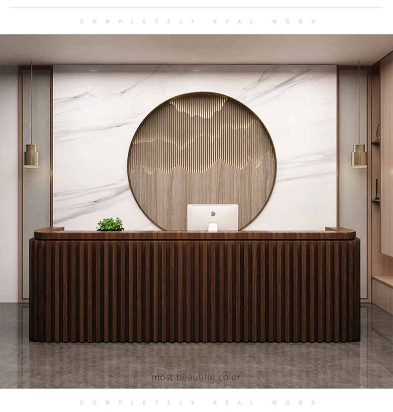 Luxury Reception Desk - Modern Custom-Made Wooden Design