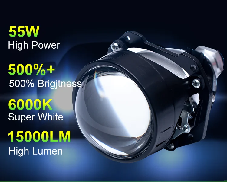 China Professional Manufacture 35w 3700lm-4400lm 6000k Bi Led Projector ...