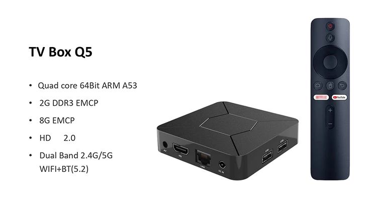 Wholesale 2023 New Iatv Q5 Mini Smart Tv Box Android 10 4k Hd 2.4g/5g ...