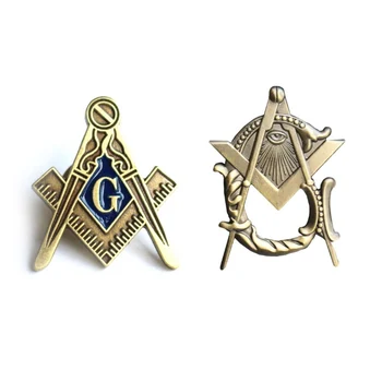 Metal Emblem Mason Freemason Decorations Badges Custom Masonic Lapel ...