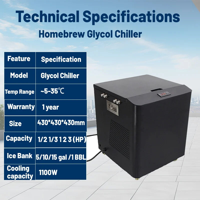 1Hp Glycol Cooling System Chiller Fermentation Low Temp Home Brew Heat ...