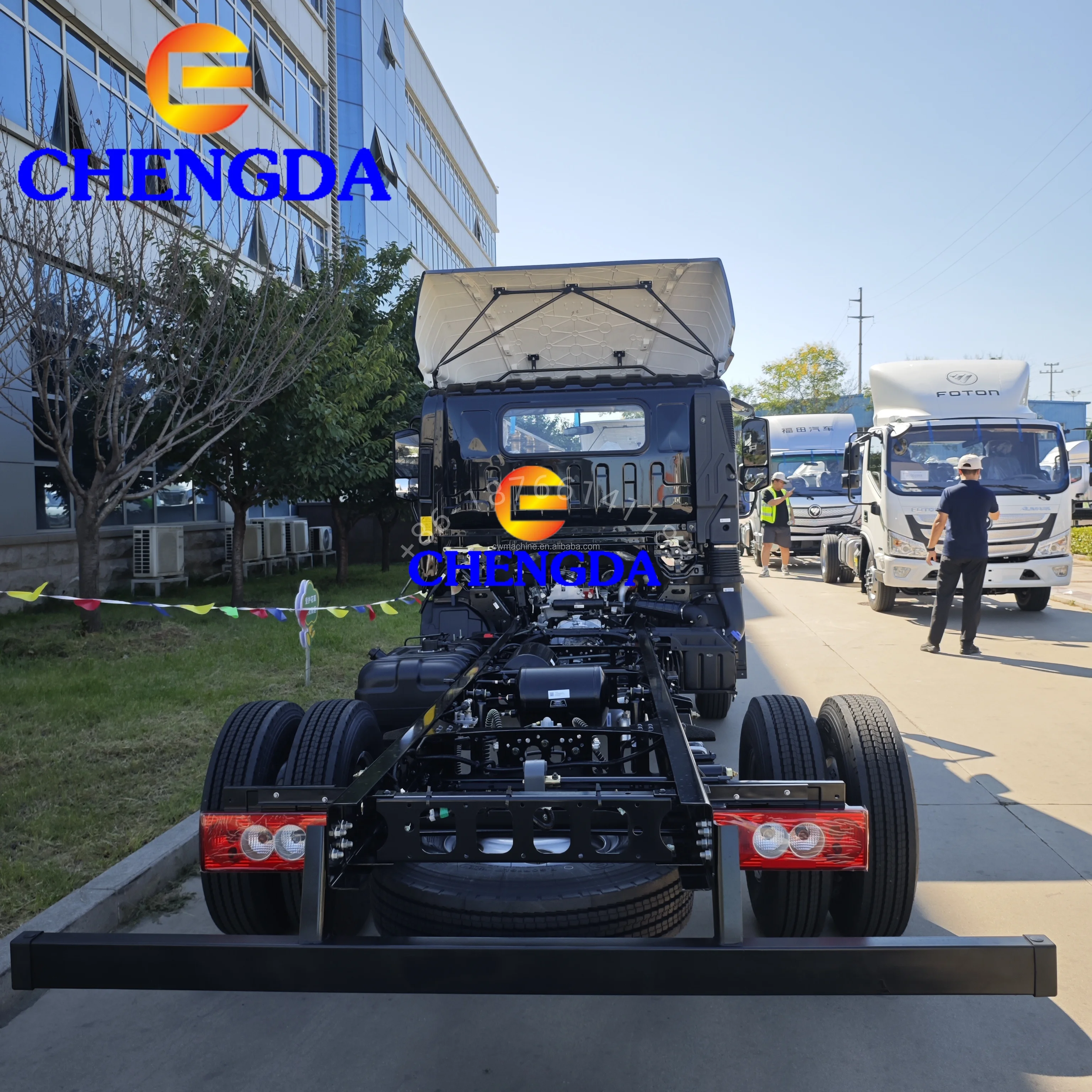 Foton Diesel Chassis Frame Truck 4*2 4*4 6Wheels 4 5 8Tons 90-200HP ...