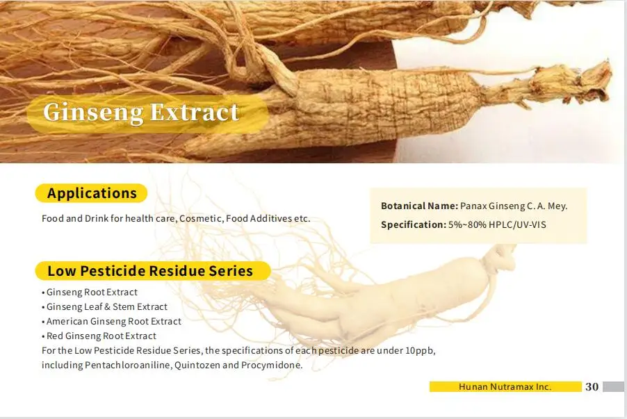 China Panax Ginseng Extract,5%-80% Ginsenoside,Ginseng Powder - Buy ...