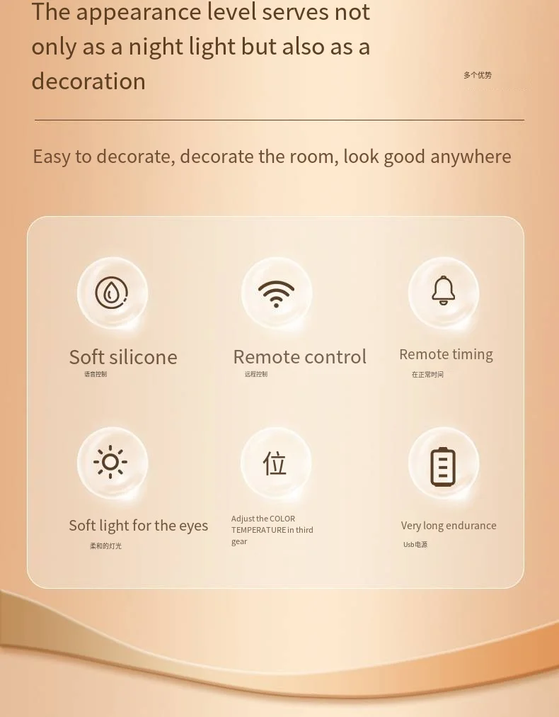 New Desk Lamp Animal Style Pat Lamp Rabbit Silicone Light Decompression ...