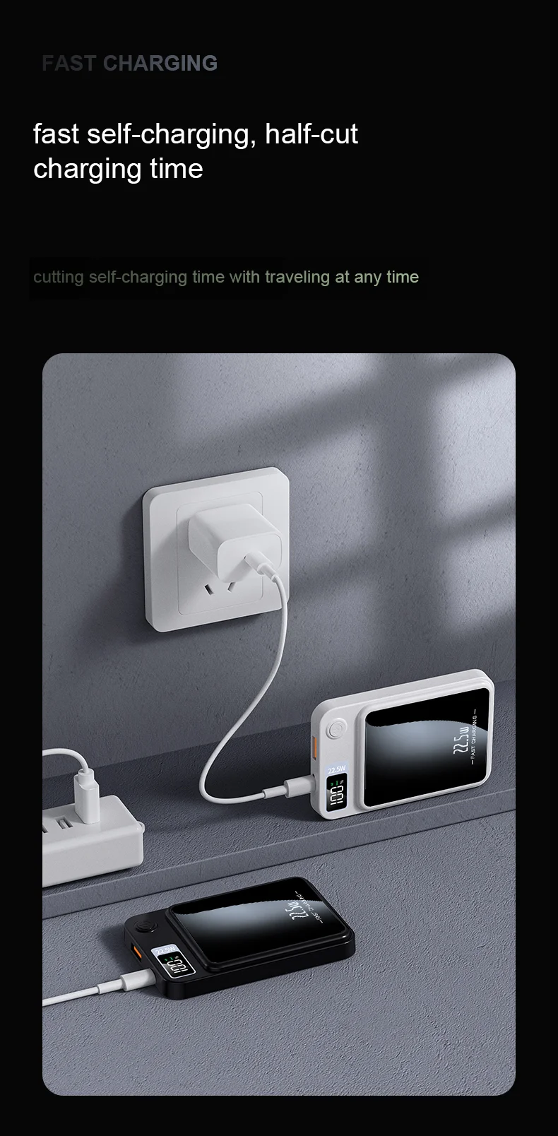 MXH 10000mah Battery Pack - Portable, Fast Charging Power Bank