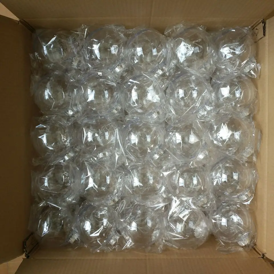 6cm Clear Plastic Round Ball For Christmas Baubles - Buy Plastic Hollow ...