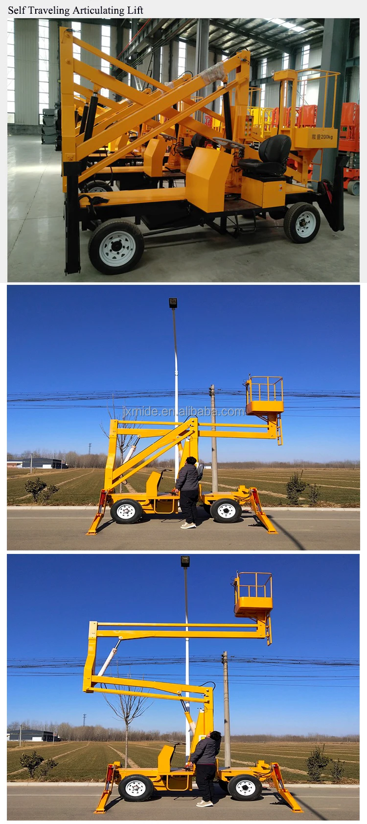 Self-driving Hydraulic Articulating Boom Lift Platform High-altitude ...